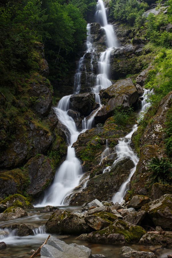 Mountain Waterfall stock image. Image of waterfalls, beauty - 74037045