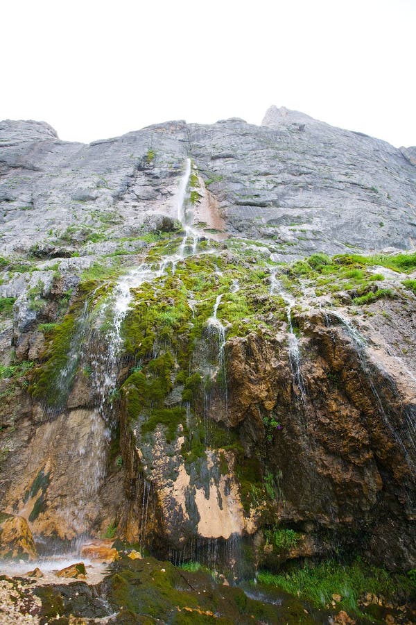 Mountain Waterfall with Clean Water Falls from a Small Height Stock ...