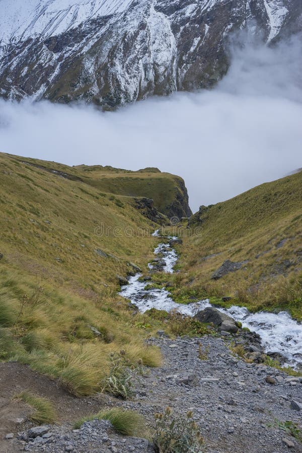 Mountain Waterfall in the Forest. Waterfall View. Waterfall in ...