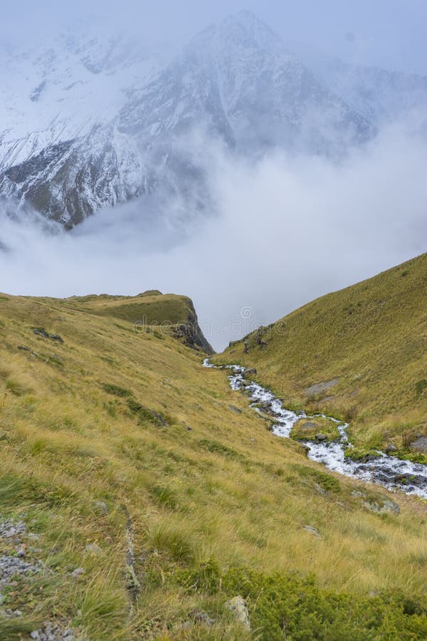 Mountain Waterfall in the Forest. Waterfall View. Waterfall in ...