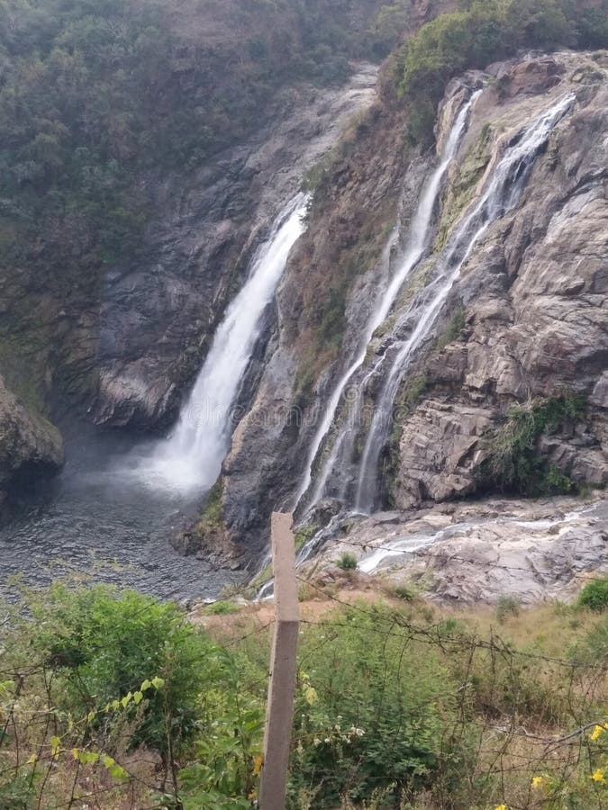 Mountain waterfall stock photo. Image of flows, waterfall - 164816432