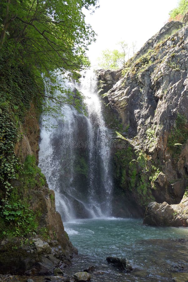Mountain Waterfall River Stream View Stock Image - Image of paradise ...