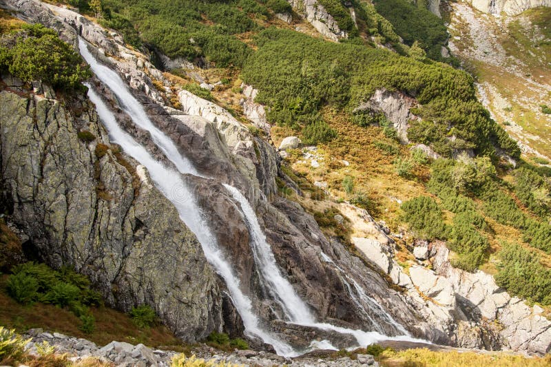 Mountain waterfall stock photo. Image of mountains, autumn - 83506454