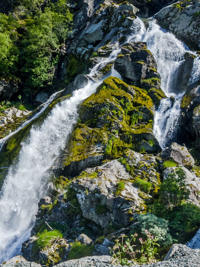 Mountain waterfall stock photo. Image of summer, power - 68849806