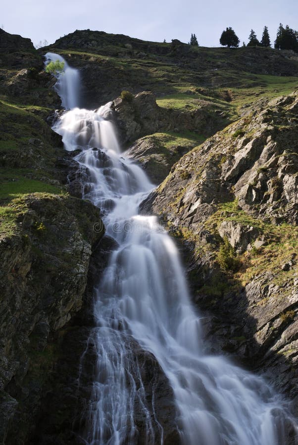 Mountain waterfalls stock image. Image of flowing, drink - 2566373