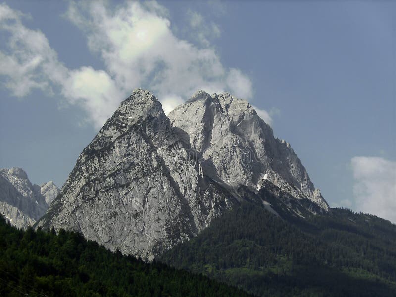 Mountain Waxenstein in Garmisch-Partenkirchen, Bavaria, Germany Stock ...