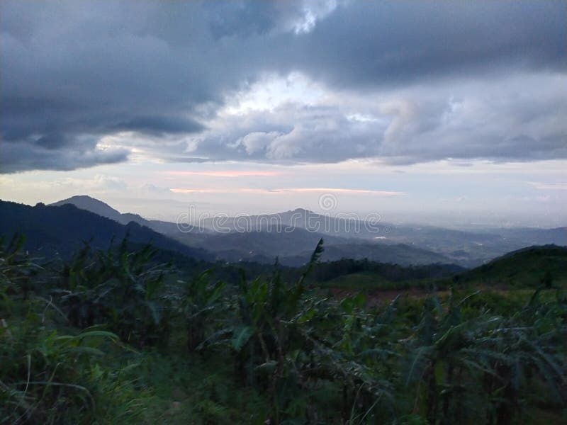 Mountain at West of Java Indonesia Stock Photo - Image of plain, java ...