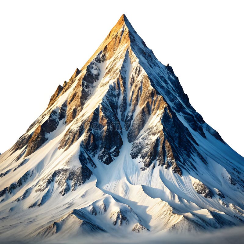 Mountain in White Background the Name of Hight Stock Illustration ...