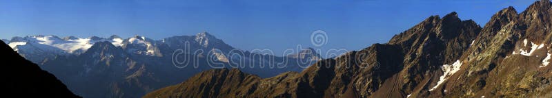 Mountain wide panorama stock image. Image of valcamonica - 20195855