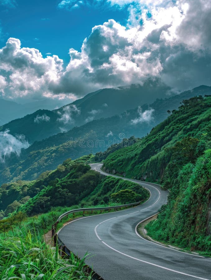 Mountain Winding Road stock image. Image of rural, outdoor - 376755251