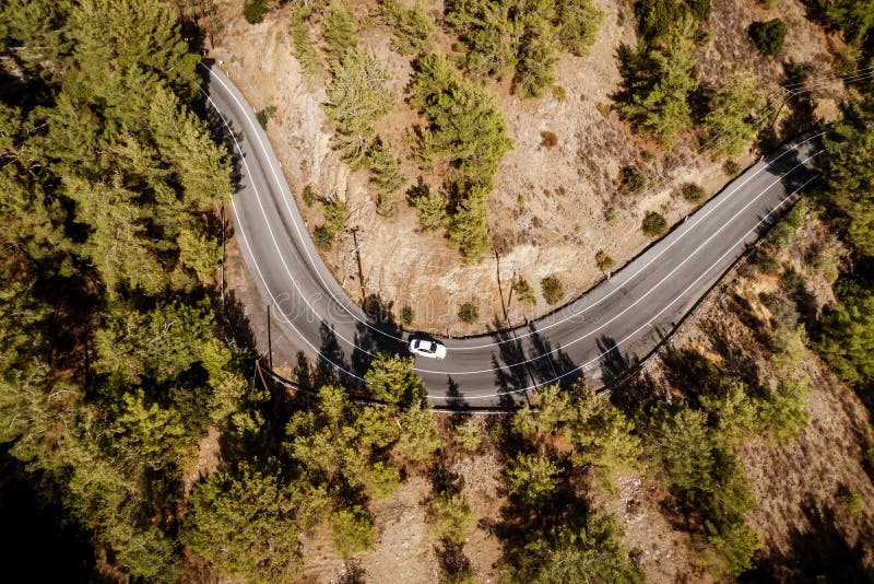 Mountain Winding Road, Top View. Stock Photo - Image of winding ...