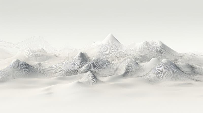 Mountain Wireframe Landscape Topographic Stock Illustration ...