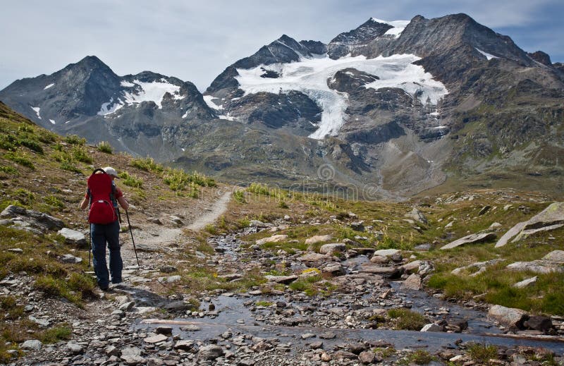 Mountaineering stock image. Image of backpacker, natural - 19521715