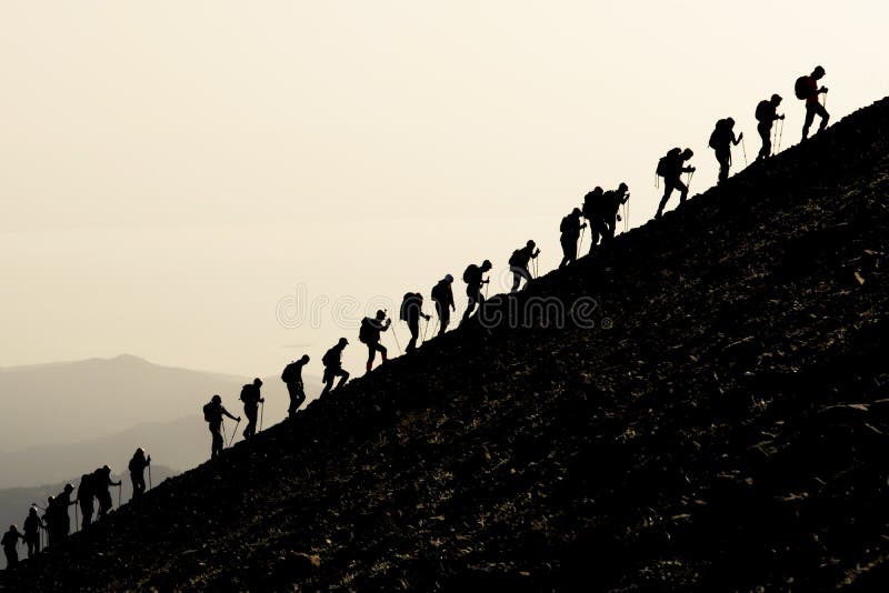 Mountaineering Activity and Harmonious Team Together Stock Image ...