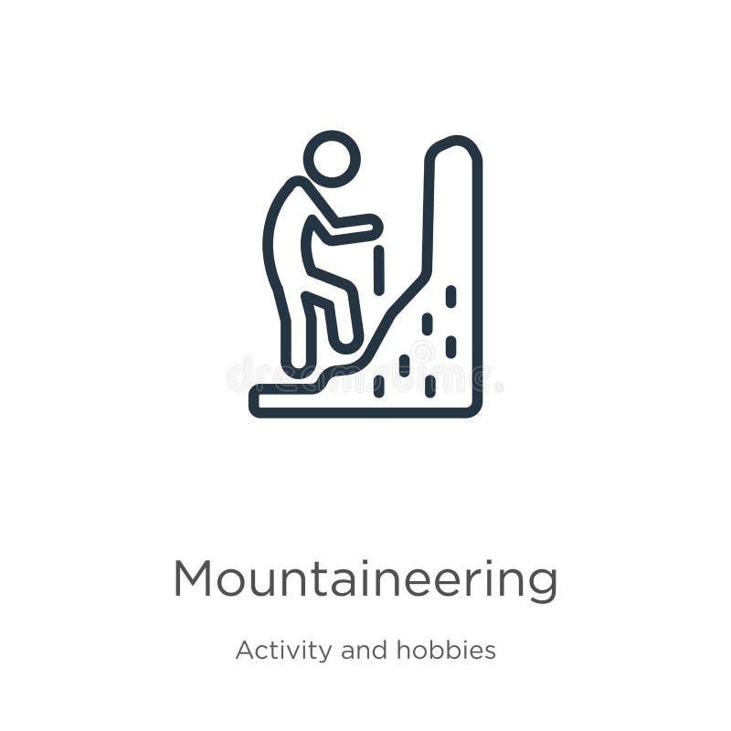 Linear Mountaineering Icon from Activity and Hobbies Outline Collection ...