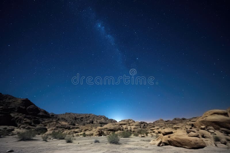 Mountainous Desert with Colorful Cloudy Sky Stock Photo - Image of holy ...