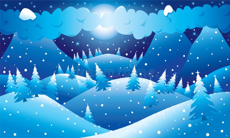 Cartoon winter background stock illustration. Illustration of year ...