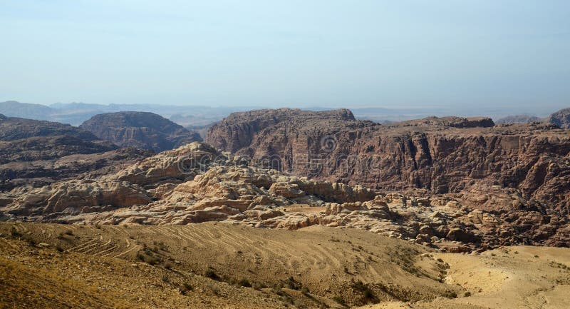 The Mountainous Terrain in Jordan Stock Photo - Image of journey ...