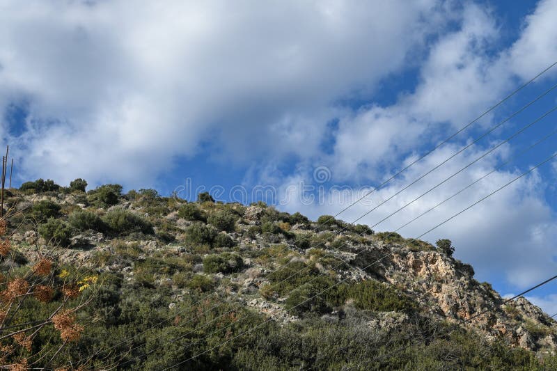 Mountains Above Morphou Bay in North Cyprus in Winter 1 Stock Photo ...