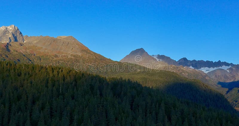 Mountains in Alaska stock photo. Image of blue, evening - 159717298