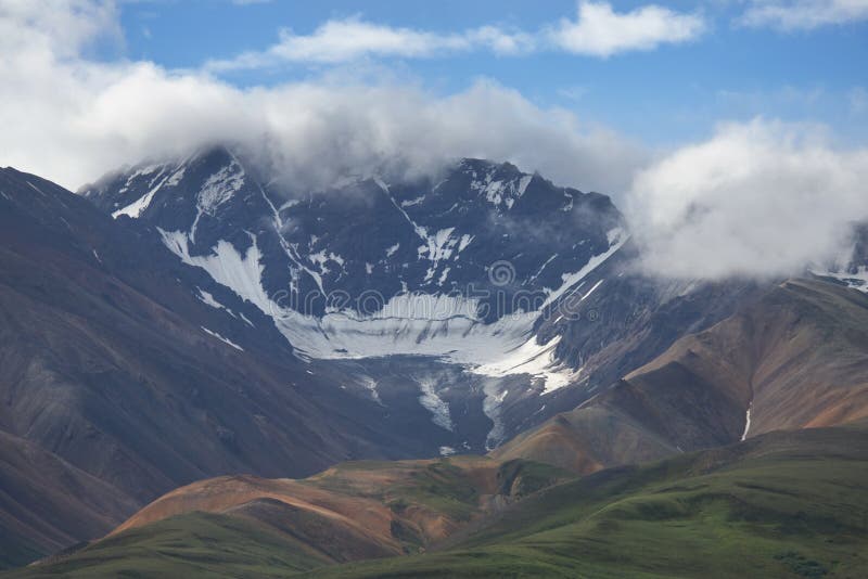 Mountains in Alaska with Snow Stock Image - Image of landscape, hill ...