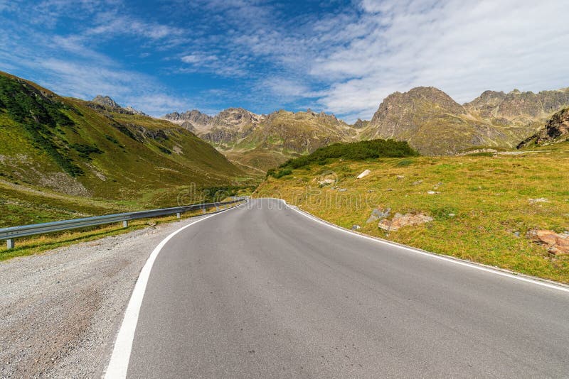 The Mountains Along the Silvretta High Alpine Road, Austria Stock Image ...