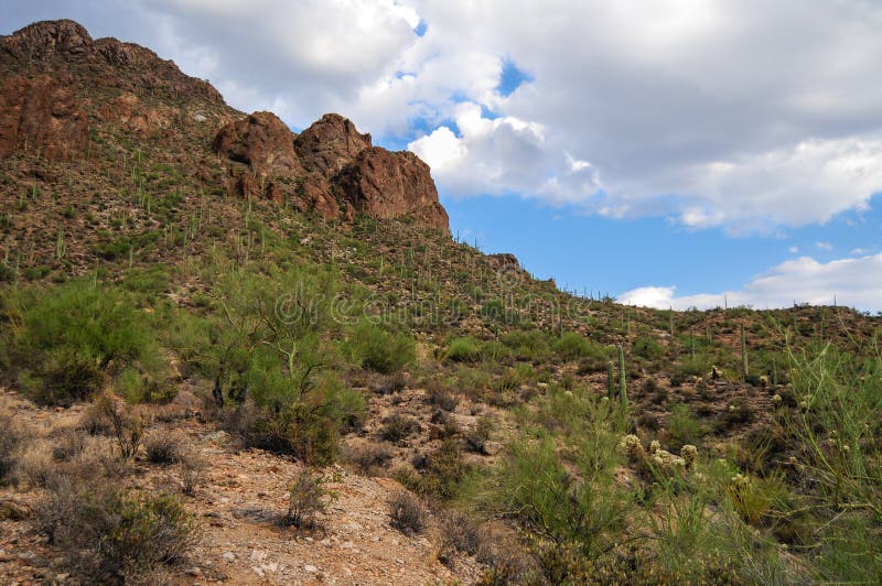 Arizona Mountainside Looking Over Valley Stock Photo - Image of layers ...