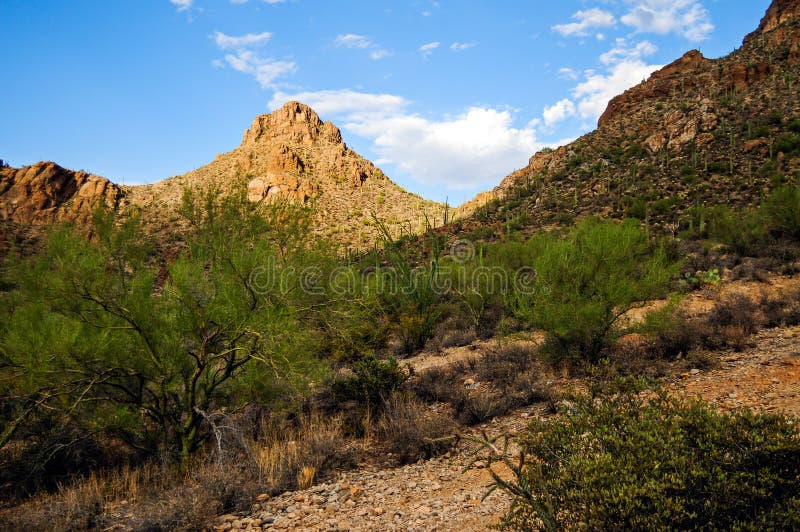 Arizona Mountainside Looking Over Valley Stock Photo - Image of layers ...