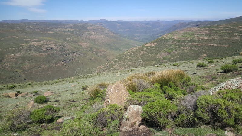 Mountains Around Thaba-Tseka in Lesotho Stock Image - Image of nature ...