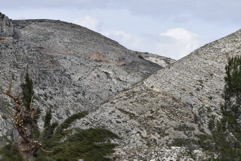 Mountains As Background. Two Mountains Stock Image - Image of ridge ...