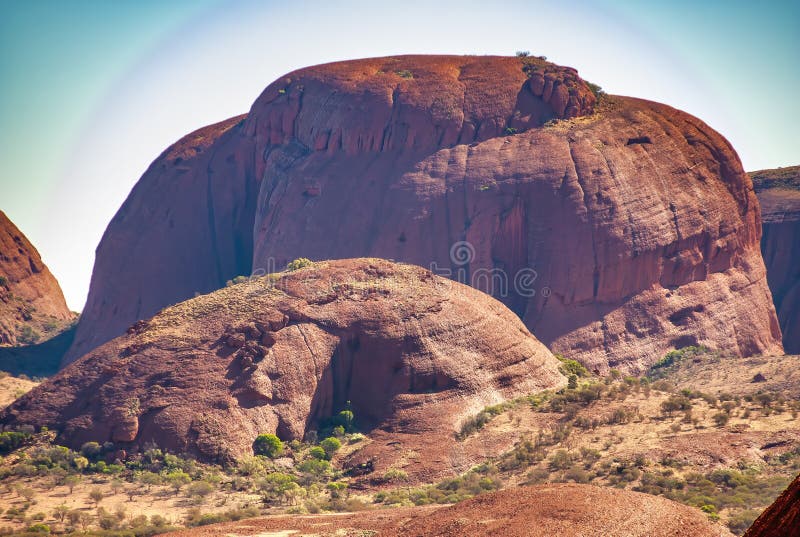 Mountains of Australian Outback Under a Blue Sky - Northern Territory ...