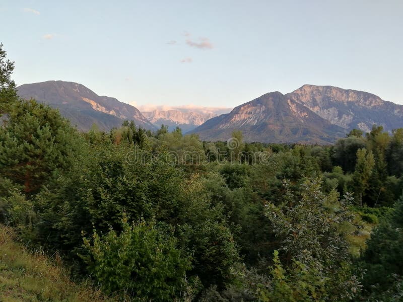 Mountains of Austria stock image. Image of austria, sunset - 156699427