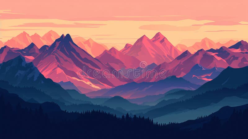 Mountains, Background Foreboding Colors. Stock Photo - Image of ...