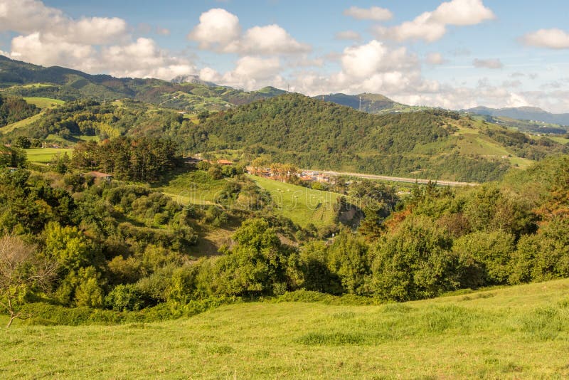 Mountains in the Basque Country Stock Image - Image of orozko, meadow ...