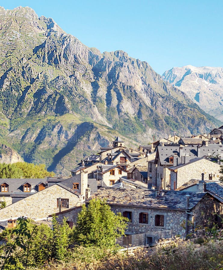 Village of Benasque stock image. Image of alps, peaceful - 193026011