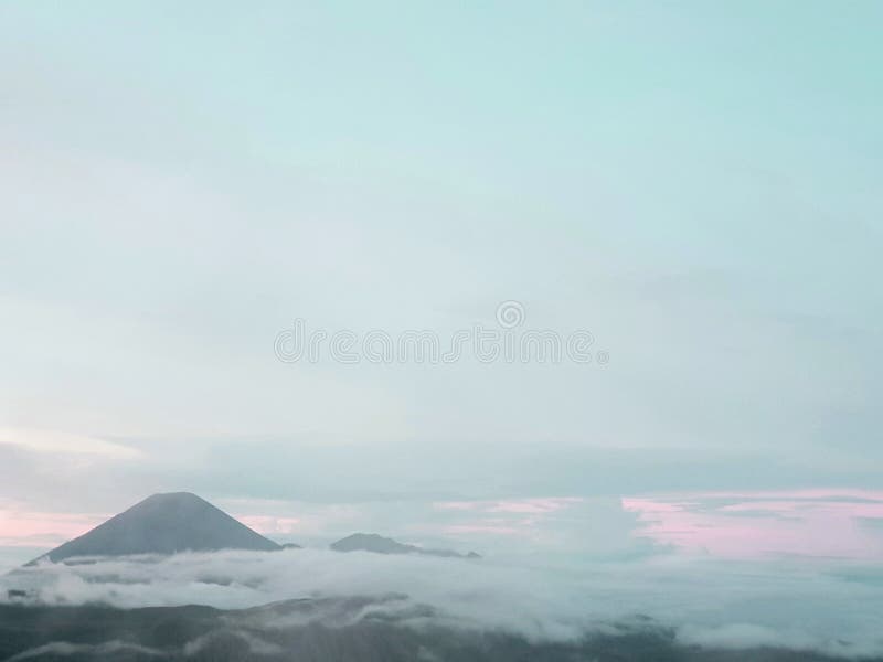 Mountains, Blue Sky, White Clouds, at Sunrise in the Highlands of the ...