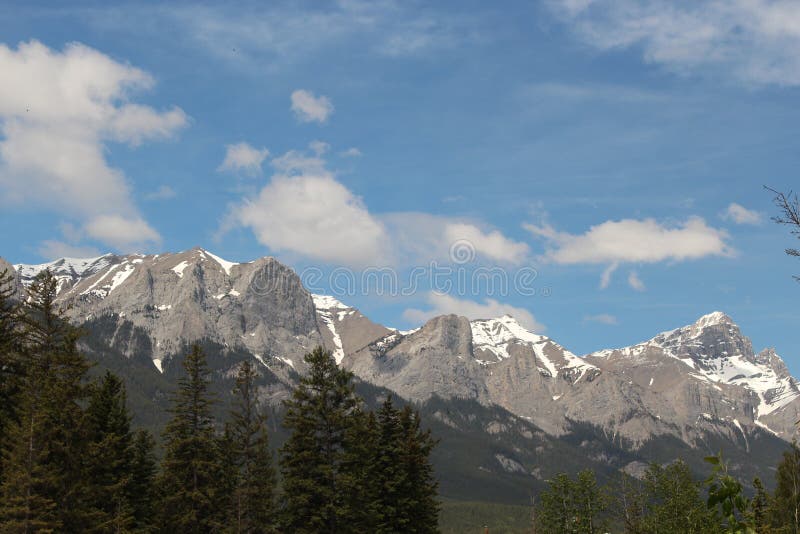 Mountains of Canmore Alberta Stock Photo - Image of historic ...