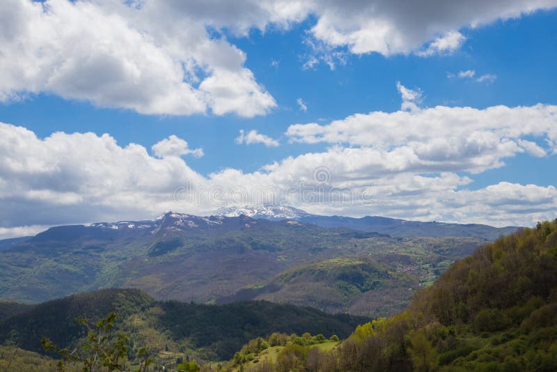 The Mountains of the Central Apennines Stock Image - Image of italy ...