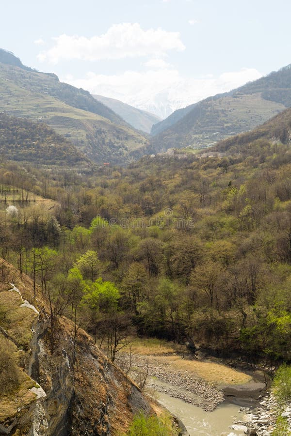 In the Mountains of Chechnya in the Spring. Stock Photo - Image of ...