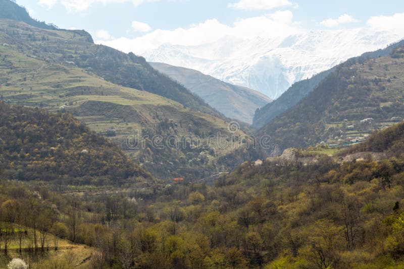 In the Mountains of Chechnya in the Spring. Stock Photo - Image of ...