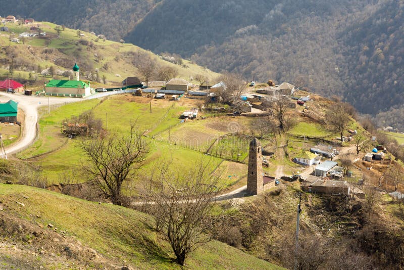 In the Mountains of Chechnya in the Spring. Stock Photo - Image of ...