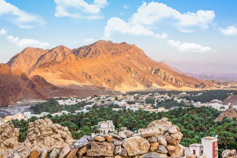 Wadi Fanja stock image. Image of wind, blue, tourism - 184236419