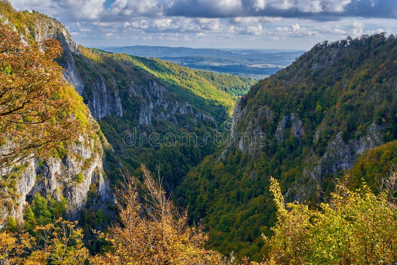 Mountains with Cliffs and Forests Stock Image - Image of alps, gorge ...