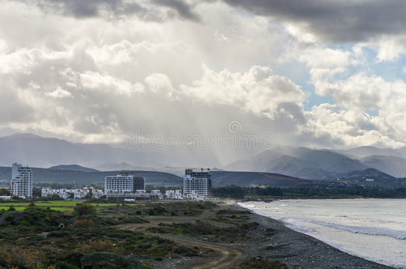 Mountains and Clouds on the Mediterranean Sea in Winter on the Island ...