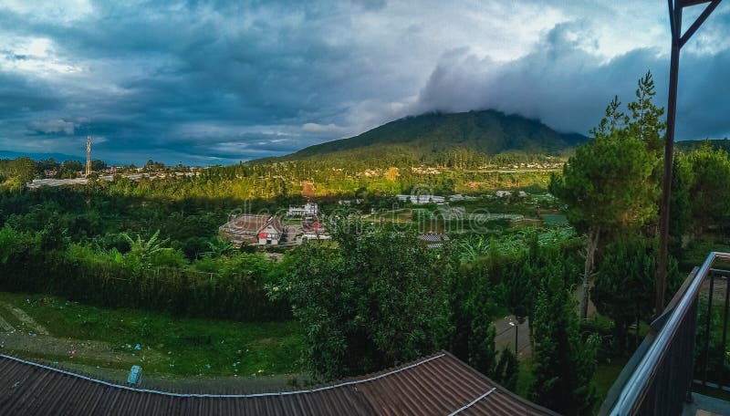 Sunset in Bandung, Indonesia Stock Photo - Image of building ...