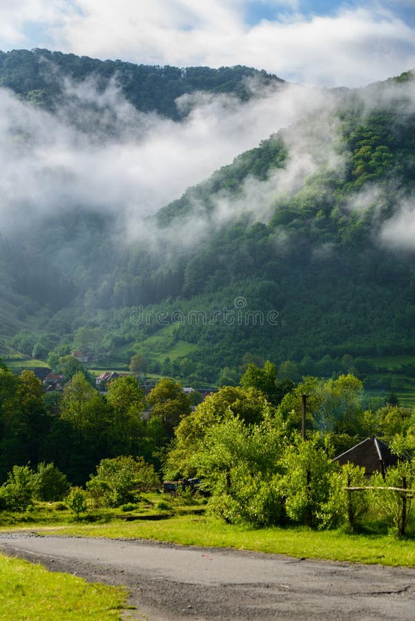 Mountains in Clouds in Ukraine Stock Image - Image of ground, outdoors ...