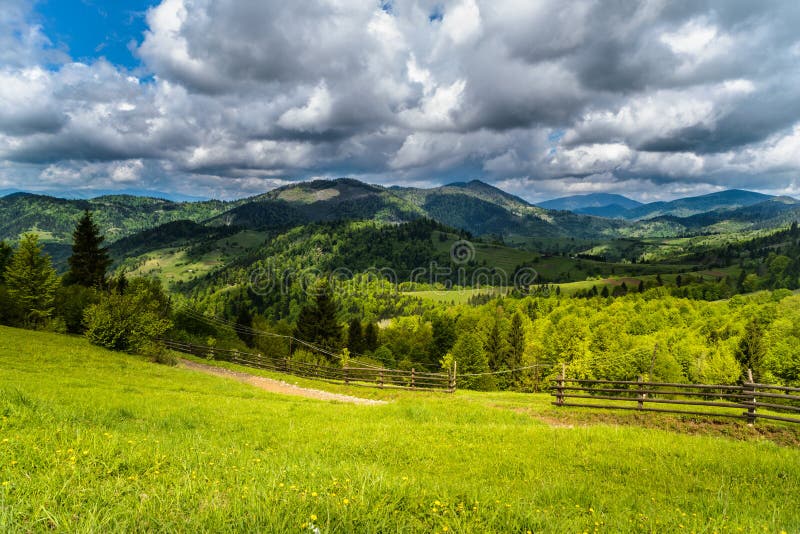 Mountains in Clouds in Ukraine Stock Image - Image of colour, idyllic ...