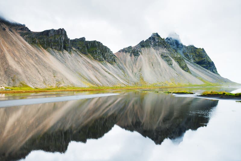Mountains on the Coast of Atlantic Ocean. Iceland Stock Image - Image ...