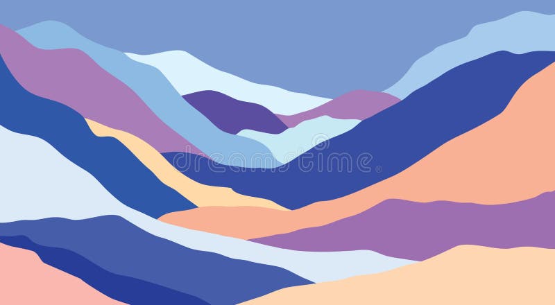 Color Mountains, Multicolored Waves. Colorful Abstract Glass Shapes ...