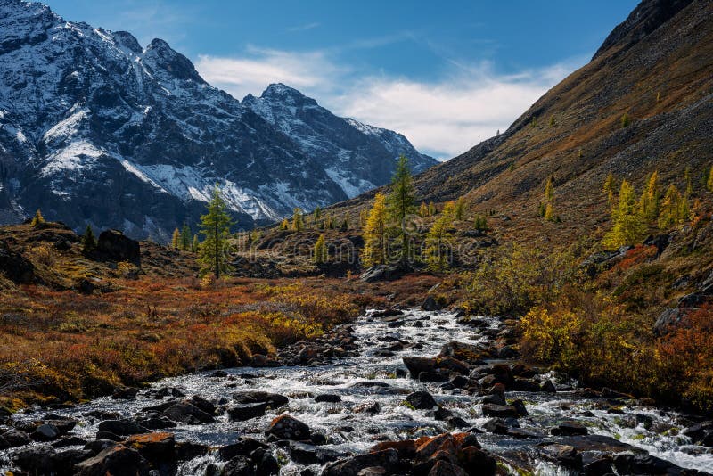 Autumn in Mountains East Sayan, Eastern Siberia Stock Photo - Image of ...